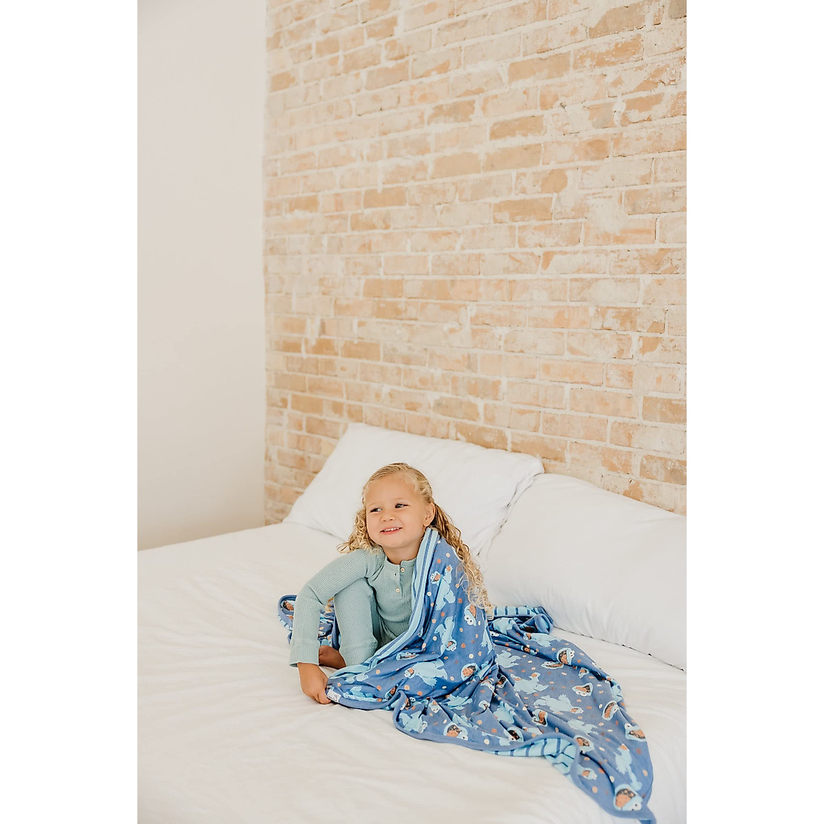 Copper Pearl Three-Layer Baby Blanket: Soft Baby Quilts for Boys and Girls | Breathable, Cozy, Toddler Blanket | Baby Quilt for Newborns | 46x46 Premium Polyester/Rayon | Cookie Monster
