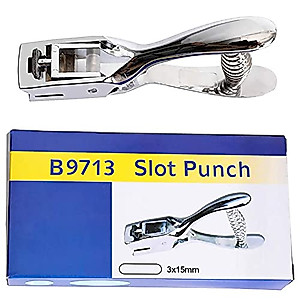 Slot Punch Badge Hole Punch Plier Tool for PVC ID Card Hand Held (Punch)