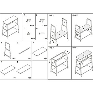 Coral Flower Stand for TV up to 36", Entertainment Center is Equipped with 2 Layers of Storage Racks, Used for Living Room, Bedroom and Lounge, Light Oak 2