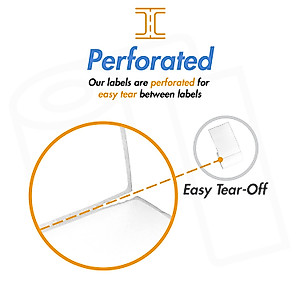 2.25" x 1.25" Direct Thermal Label - Compatible with Rollo Label Printer & Zebra Desktop Printers – 1” Core, UPC Barcode Shipping Address SKU Sticker, Adhesive & Perforated - 4 Rolls, 1000/Roll