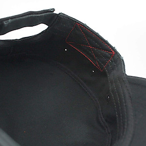 The Vintage Year Washed Cadet Cotton Twill Adjustable Military Radar Distressed Caps (Distressed Black)