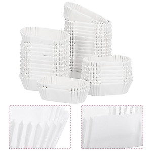 Loaf Liners Mini Baking Pan: 1000Pcs Paper Baking Cups Disposable Cupcake Liners Oil-Proof Cupcake Wrappers Rectangle Parchment Liners for Cake Balls Muffins Cupcakes and Candies