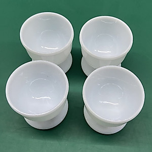 Egg Cup Set of 4 Holder Breakfast Boiled Cooking Easy to Clean Childhood Memories Kitchen White Egg Cup Holder
