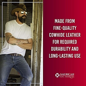 American Hat Makers Cyclone Western Leather Cowboy Hat for Men & Women – Western Style