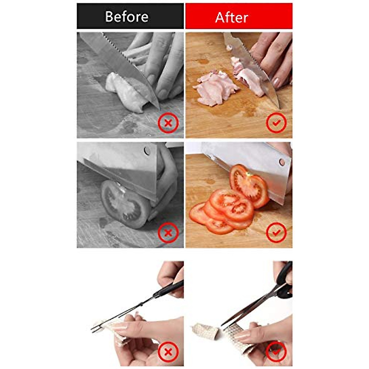 Knife Sharpener Electric Multifunctional Sharpening Kit 4-in-1 for Straight Knives and Scissors with Protective Cover 110V (Electric version)