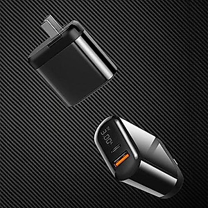 BoxWave Charger Compatible with Panasonic Lumix S5II (DC-S5M2) - PowerDisplay PD Wall Charger (18W) for Panasonic Lumix S5II (DC-S5M2) - Jet Black