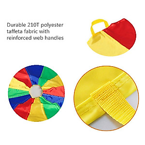 Sonyabecca Parachute Kids Play 12 Feet with 12 Handles for 8 12 Kids Game Kids Party Game