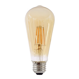 SYLVANIA LED Vintage ST19 60W Equivalent, Efficient 7 W, E26 Medium Base, Dimmable 2175K Amber Glow Light Bulb, 1 pack