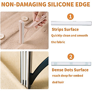 Pet Hair Remover - Special Dog Hair Remover Multi Fabric Edge and Carpet Scraper - Pet Hair Remover for Couch, Furniture Carpet, Car, Clothes & Bedding(3 PCS)