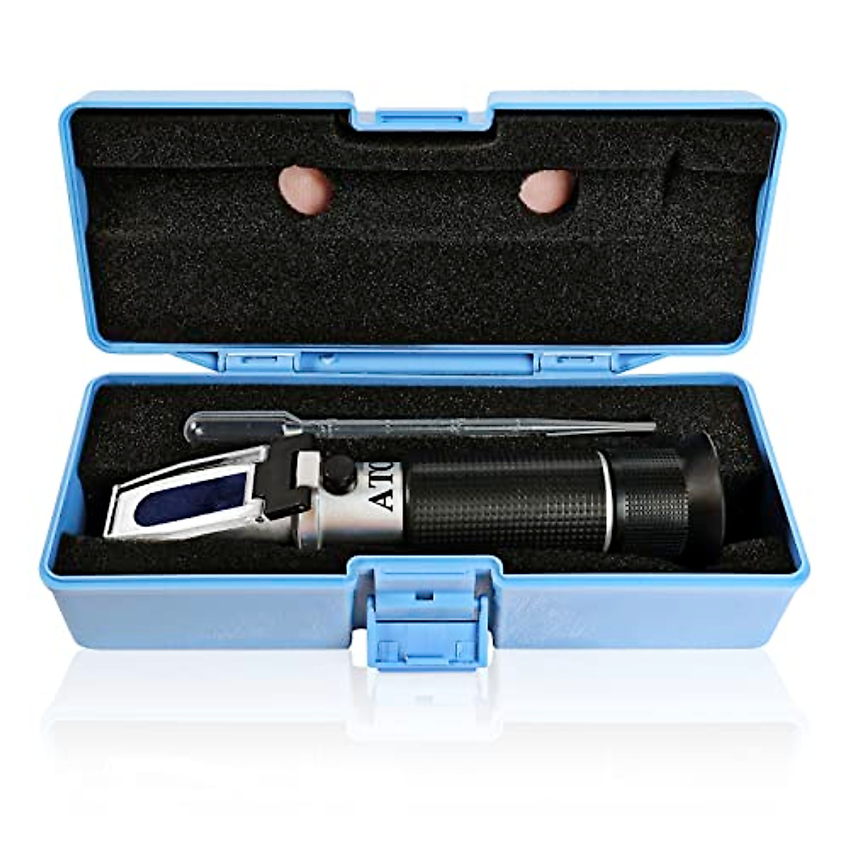 Brix Refractometer with ATC, Dual Scale - Specific Gravity & Brix, Hydrometer in Wine Making and Beer Brewing, Homebrew Kit