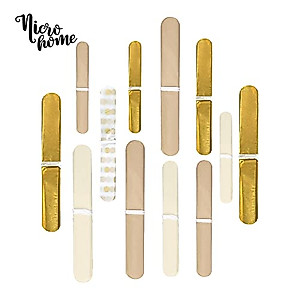 NICROHOME White Gold Party Decorations -12 PCS White Gold Champagne Tissue Paper Pom Poms for Birthday Graduation Décor Baby Shower Bridal Shower Prom Festival Decorations and Party Backdrop Decor