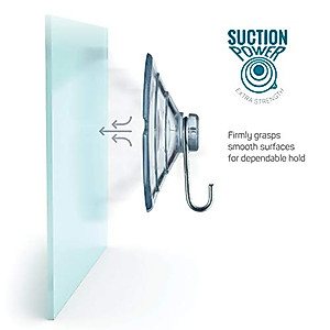 SEWANTA All-Purpose Suction Cup Hooks [10PK Combo Set] Powerful Window Suction Cups with Hooks Use to Hang On Glass, Windows, Doors, Mirrors, Tiles. Set Includes: 2 Large, 4 Medium, 4 Small