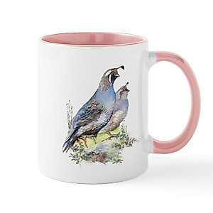 CafePress Watercolor California Quail Bird Mug Ceramic Coffee Mug, Tea Cup 11 oz