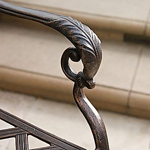 Christopher Knight Home Avon Outdoor Cast Aluminum Bar Stools, 2-Pcs Set, Shiny Copper