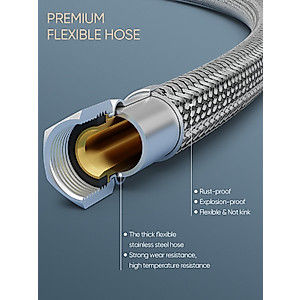 Cobbe Kitchen Faucets, Brushed Nickel Commercial Kitchen Faucet with Pull Down Sprayer, Stainless Steel Kitchen Sink Faucets for 1 or 3 Hole, Single Handle Faucet for Sink Farmhouse Rv