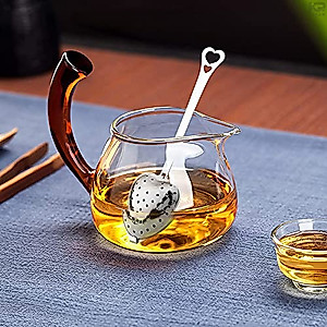 10Pcs Tea Strainers for Loose tea spoons - Heart Shaped Tea Filter Stainless Steel Tea Diffuser Fine Mesh Strainer Spoon Filter - Tea Infusers for Loose Tea Strainer Loose Leaf Tea Steeper Tea Party
