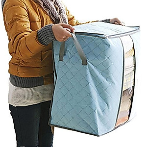 YJYdada Storage Box Portable Organizer Non Woven Underbed Pouch Storage Bag Box (Sky Blue)