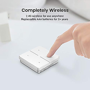 BroadLink Wireless Smart Button, Remote Control Switch for Smart Home Devices and Scene Control, 3-Way Lights Control with Smart Light Switch, Works with IFTTT (Smart Button)