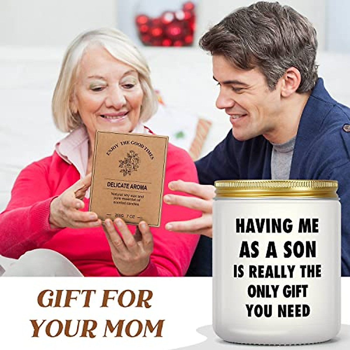 Gifts for Mom & Dad from Son, Funny Birthday Present for Mom, Gifts Idea for Dad, Mother's Day Gifts, Father's Day Gifts, Thanksgiving Christmas Valentines Gifts for Parents, Lavender Candles