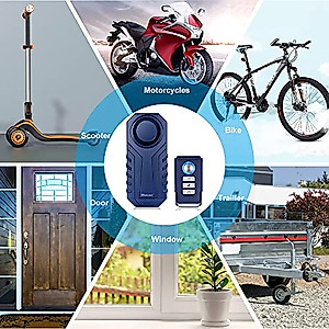 WSDCAM 113dB Bike Alarm Catalytic Converter Alarm Wireless Anti Theft Vibration Motion Sensor Vehicle Security Alarm System Waterproof Motorcycle Alarm Bicycle Alarm with Remote (NO Heat Resistance)
