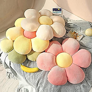 Tykoo Cute Flower Cushion Pillow Sofa Cushion Throw Pillow Indie Room Decor for Teans Tweens Girls Lovely Plush Stuffed Toy for Kids Reading Nook Watching TV Bed Room (Pink Petals,40cm)