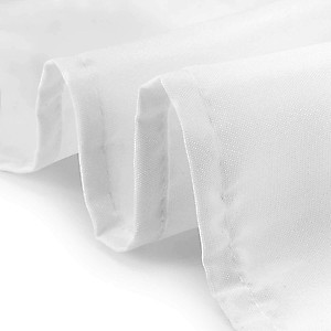 Lann's Linens - 20 Premium 90" Round Tablecloths for Wedding/Banquet/Restaurant - Polyester Fabric Table Cloths - White