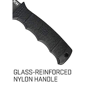 SOG Fixed Blade Knives with Sheath - SEAL Pup Elite Survival Knife, Hunting Knife w/ 4.85 Inch AUS-8 Bowie Knife Blade for a Tactical Knife (E37SN-CP)