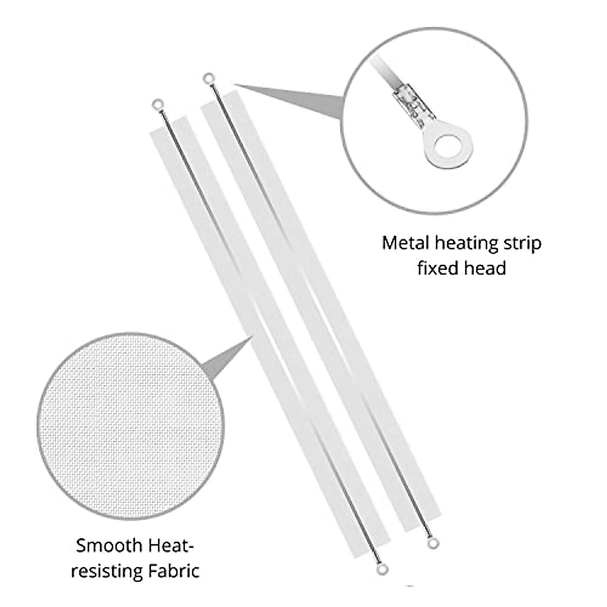 Flexzion Impulse Sealer Replacement Parts Repair Kits for Flexzion Impulse Heat Sealer 600W 20-inch Heat Sealers, PTFE & Heat Seal Strips, Replacement Elements, Pack of 10