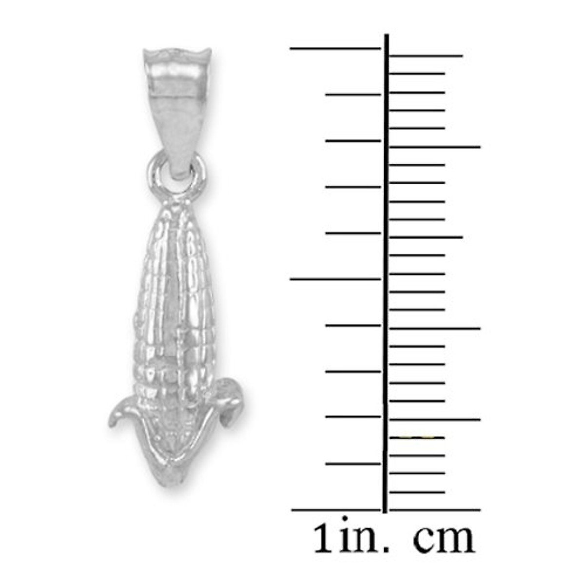 925 Sterling Silver Corn on a Cob Charm Pendant