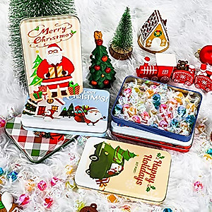 MGparty 8 PCS Christmas Gift Card Tin Holder Boxes Unique Colorful Gift Card Boxes with Lids Gift Card Holders Unique for Christmas Holiday Gift Box Set, Xmas Party Favors