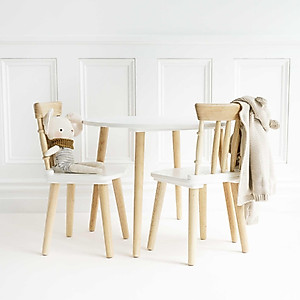 Le Toy Van Table & Chairs, One Size, White & Natural Wood
