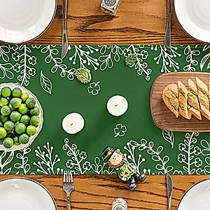 Artoid Mode Green St. Patrick's Day Table Runner, Spring Holiday Kitchen Dining Table Decoration for Indoor Outdoor Home Party Decor 13 x 72 Inch