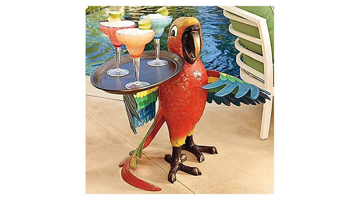 Tropical Parrot Butler Serving Tray - Fun Home Decor