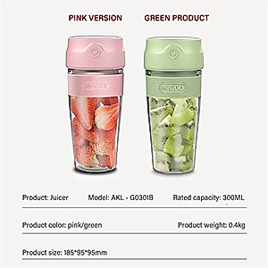 TANACC Portable Juice Blender Portable Mixer USB Electric Fruit Juicer Handheld Smoothie Maker Rechargeable Mini Food Processor Blender Bowl Juice Cup