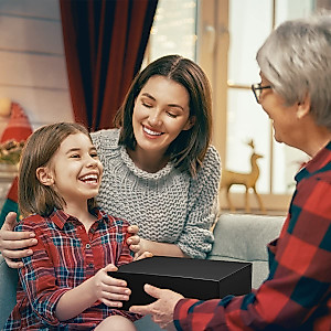 Black Gift Box 12" x 6" x 4" with Magnetic Closure Lid Gift Box for Presents,Bridesmaid Gifts Box,Cute Box,Birthday Gift box,Luxury for Gift Packaging, Magnetic Gift Box for Wrapping Gifts (Black)