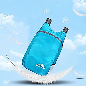 DongY Foldable Lightweight Backpack Travel Hiking Daypack 20L Waterproof Folding Bag for Shopping Outdoor, Black, 41x30x11cm