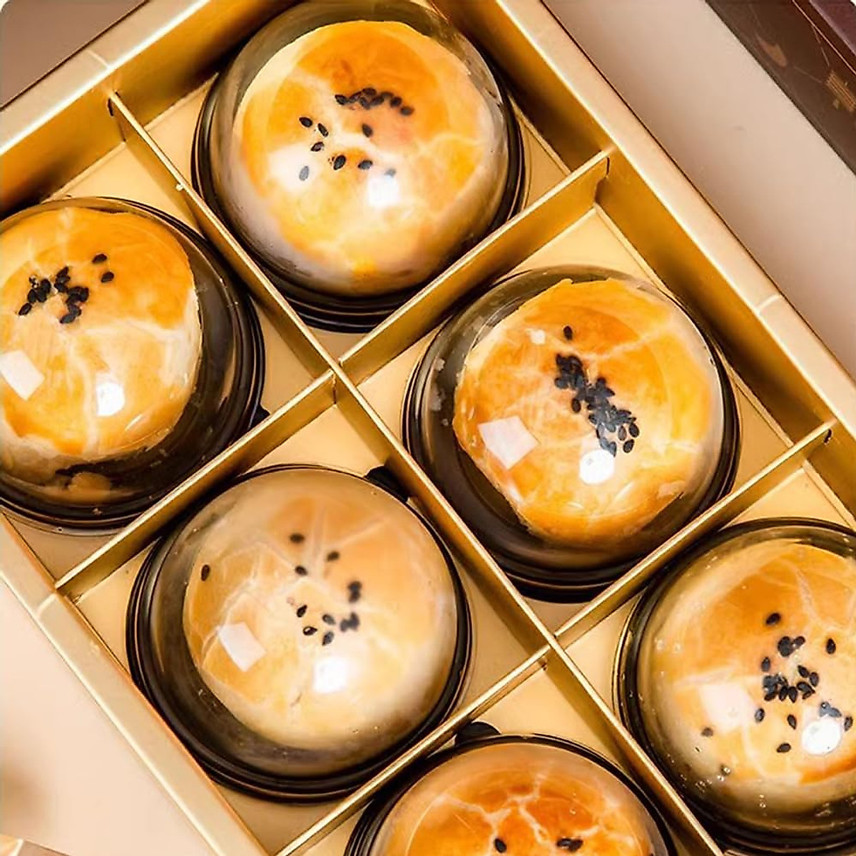 50 Set Clear Plastic Mini Cupcake Boxes Muffin Pod Dome Muffin Single Container Box Wedding Birthday Gifts Boxes Supplies (Black)