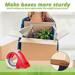 KAMOTA Packing Tape, 24 Rolls Heavy Duty Clear Packaging Tape for Shipping Packaging Moving Sealing, 1.88 inches Wide, 65 Yards Per Roll, Total 1560 Yards with 4 Dispensers