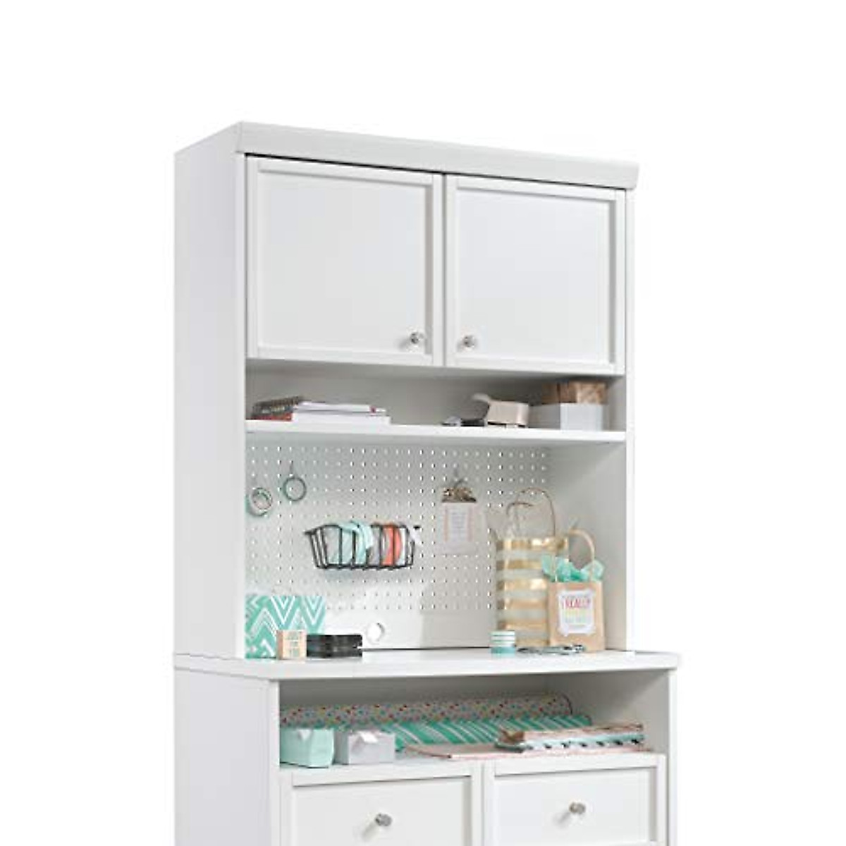 Sauder Craft Pro Series Hutch, White finish