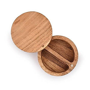 EDHAS Salt and Pepper - 2 Compartment Swivel Lid with Magnet to Keep Dry Kitchen Seasonings Storage Containers (4.75" x 4.75" x 2.5")
