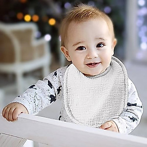 Cherub Muslin Baby Bibs for Boys, 8 Pack Absorbent Bandana Baby Bibs for Drooling and Teething, Soft Cotton Drool Bibs for 0-36 Months Newborn