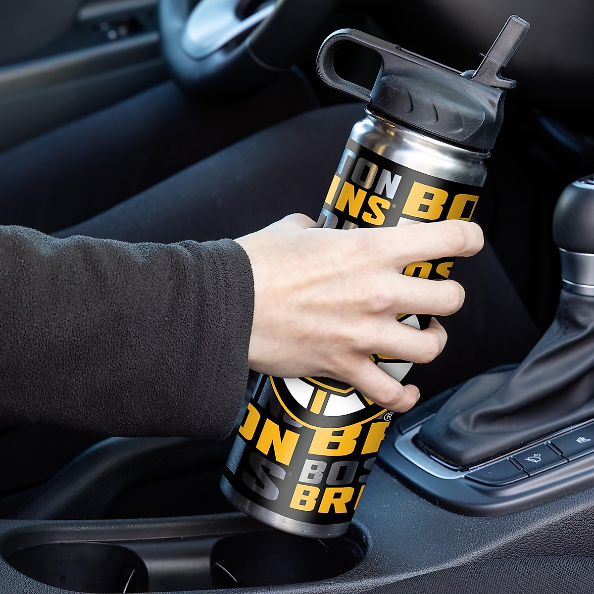 Rico Industries NHL Hockey Boston Bruins 22oz Stainless Steel Tumbler with Lid - Great For Coffee, Tea, Water or Cocktails