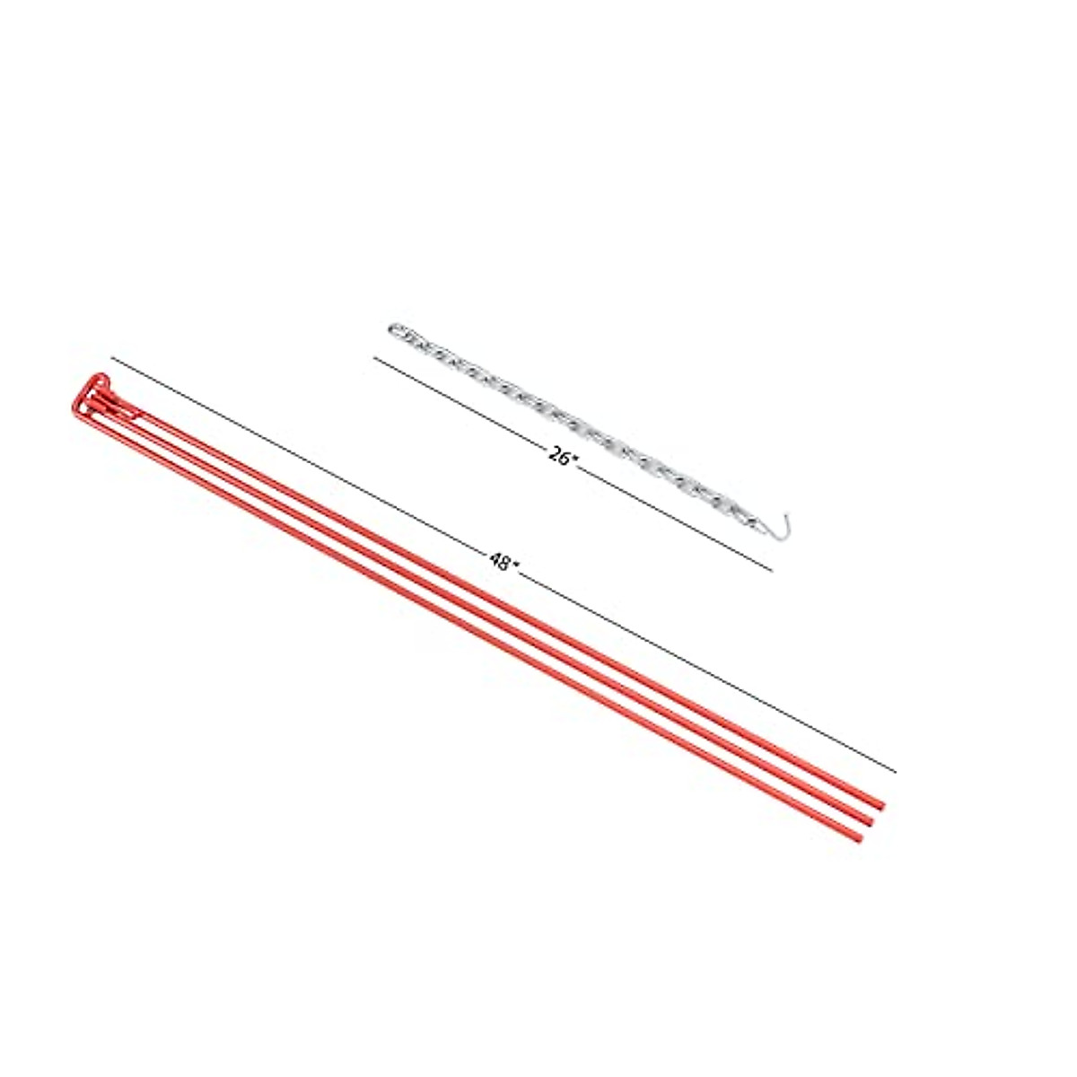 Concord Heavy Duty Camping Tripod for Outdoor Camping Campfire Cooking 48" Tall. Solid One Piece HI VIS. (Chili)