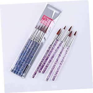 Beavorty Nail Art Pen Brush Set 5pcs Nail Detail Brushes for Nail Nail Supplies for Salon