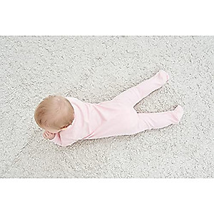 KISBINI Baby Footed Pajamas with Mitten Cuffs Unisex Cotton Snap-up Romper Jumpsuit Sleep and Play 0-12 Months Footies