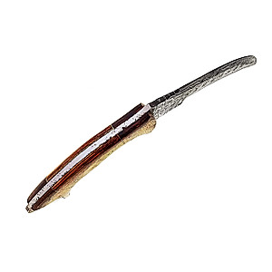 Damascus Steel Hunting Knife - Fixed Blade Knives with Sheath - Firm Grip Handle