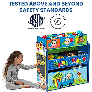 Delta Children Design & Store 6 Bin Toy Storage Organizer - Greenguard Gold Certified, CoComelon