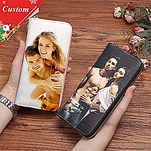 a266XDKSJK Personality Women Leather Wallet Clutch Bag Card Case Cash Holder Wallets Custom Photos Wallets Print Any Photo