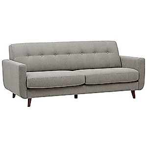Amazon Brand – Rivet Sloane Mid-Century Modern Sofa Couch, 79.9"W, Pebble Grey