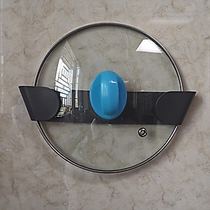 6Pcs Pot Lid Storage Rack Holder Organizer for Cabient, ABS Punch Free Pot and Pan Lid Storage Rack, Wall Mounted Pot Lid Holder Kitchen Hacks, Household Pot Lid Hanger for Home Kitchen